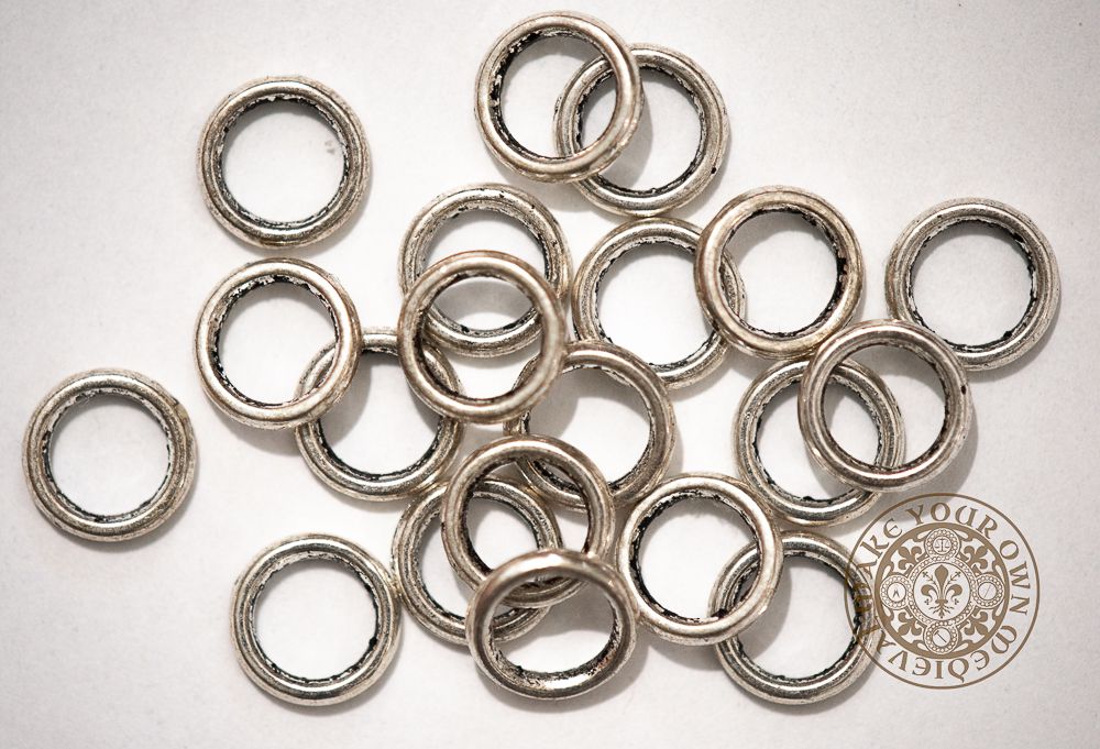 Solid Lacing Ring Silver - Set of 20| Make Your Own Medieval