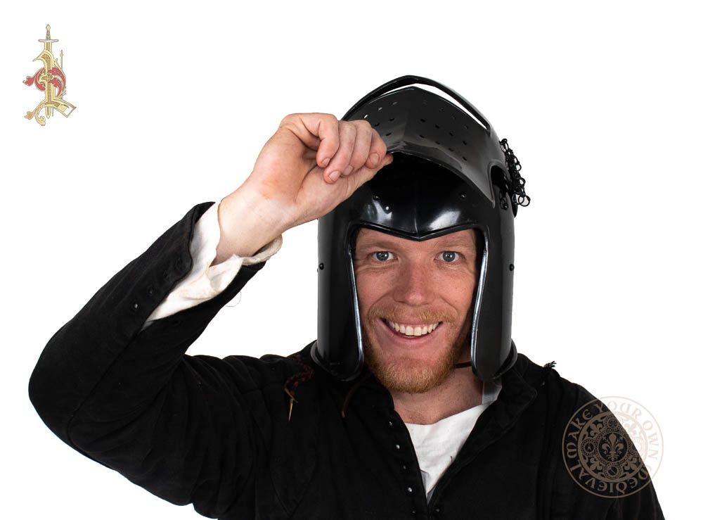 Medieval Bascinet Helm with Movable and Removable Visor- 14 gauge| Make ...