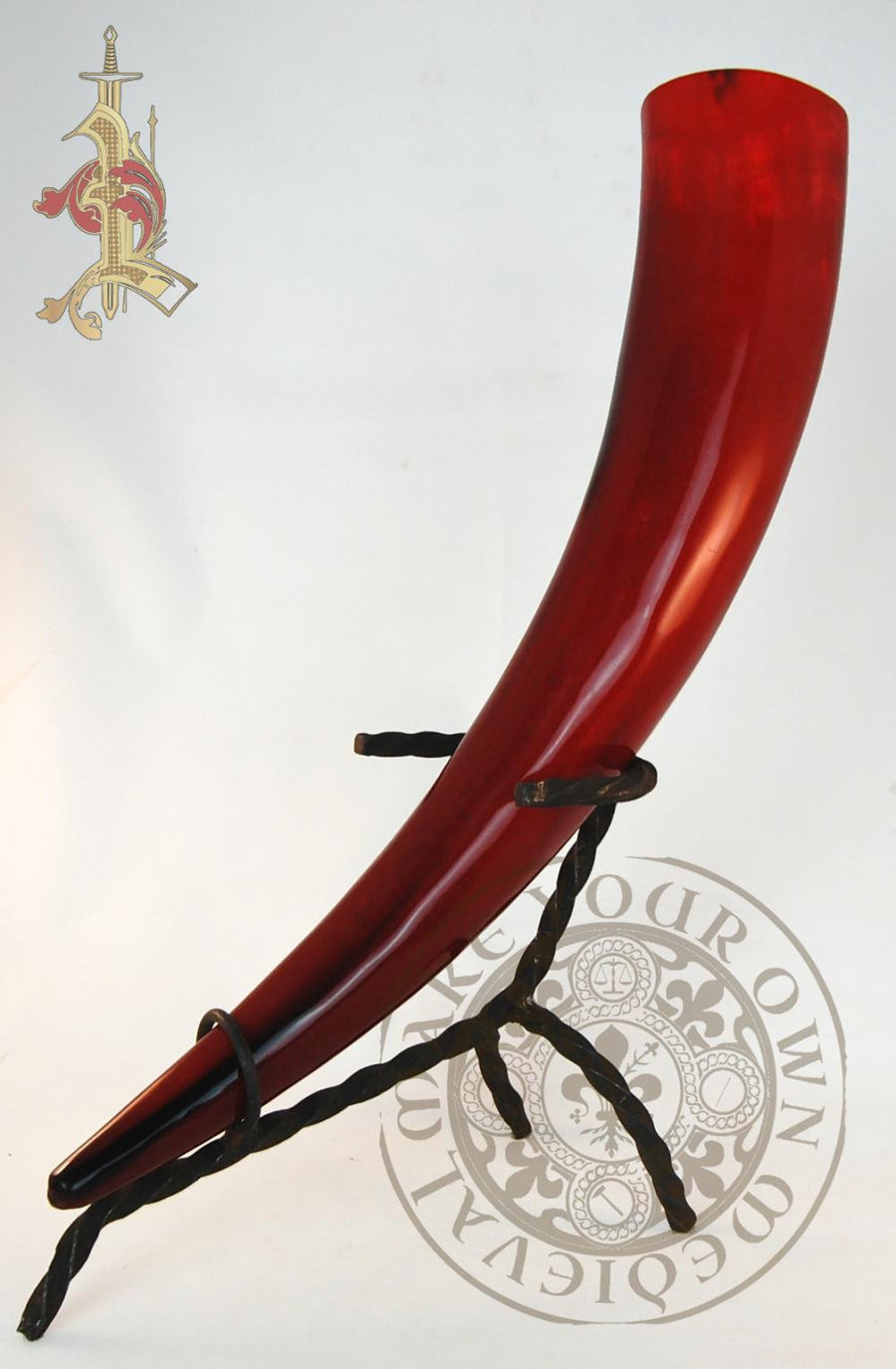 Large Red Drinking Horn (13"-15")| Make Your Own Medieval