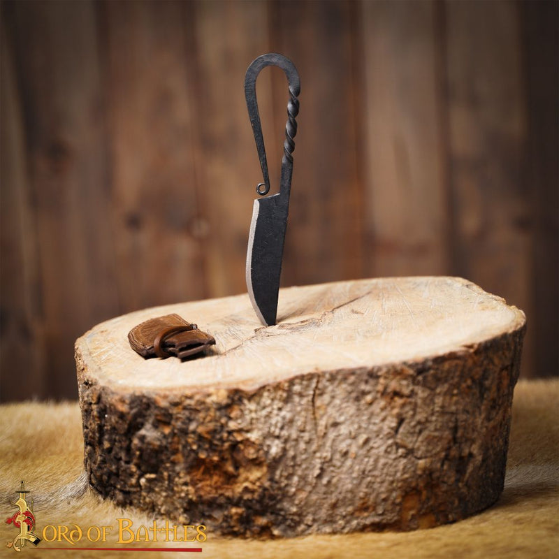 Viking Forged Eating Knife with Decorative Handle| Make Your Own Medieval